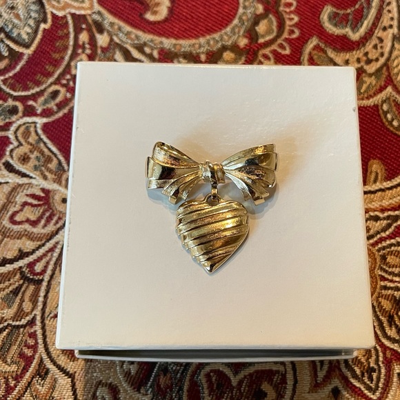 Avon | Jewelry | 2 For Vintage Avon Heart Ribbon Pin | Poshmark